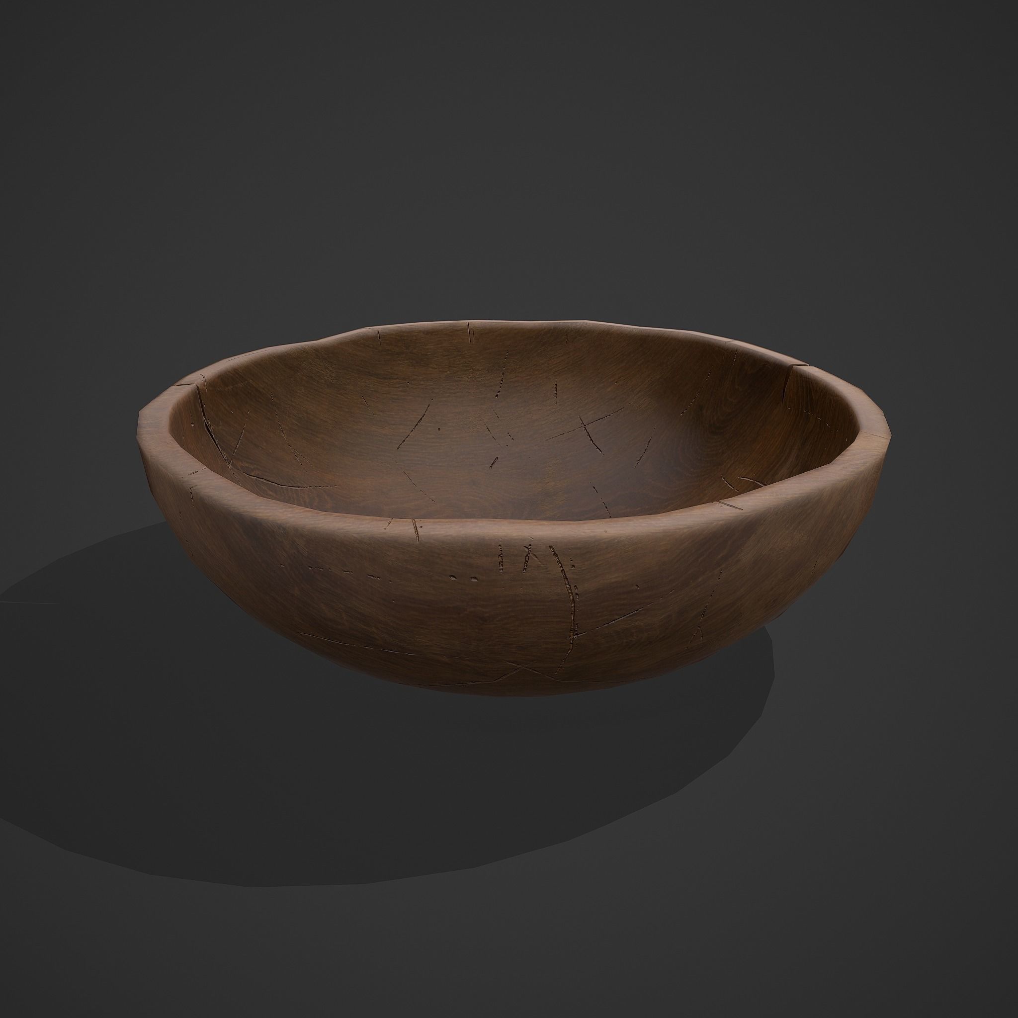 3D model Wooden Bowl 3 VR / AR / low-poly | CGTrader