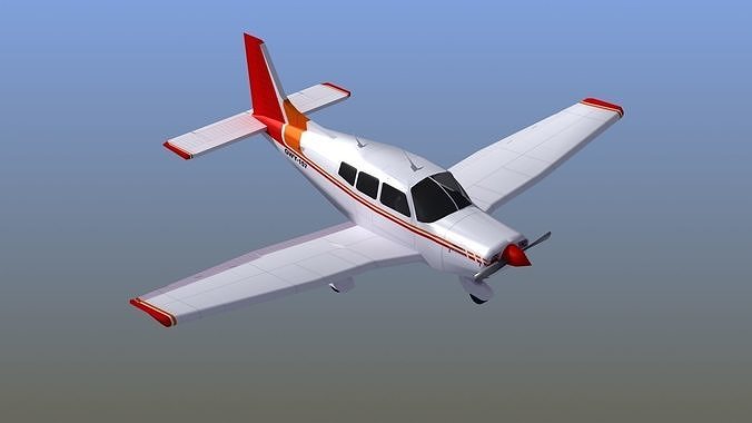 3D model Piper Cherokee Light Aircraft VR / AR / low-poly | CGTrader