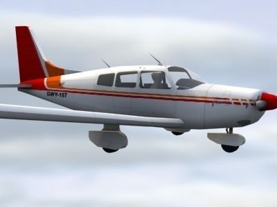 3D model Piper Cherokee Light Aircraft VR / AR / low-poly | CGTrader