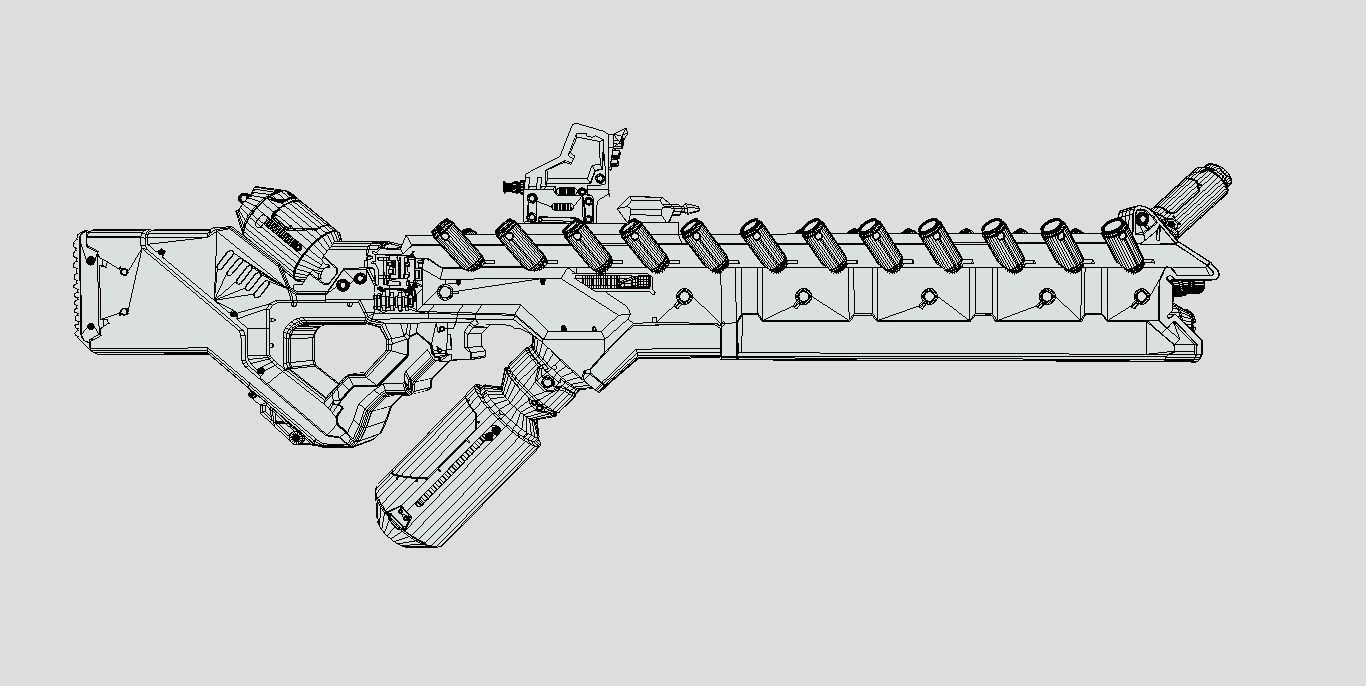 Alien Assault Rifle from Distric 9 3D model | CGTrader