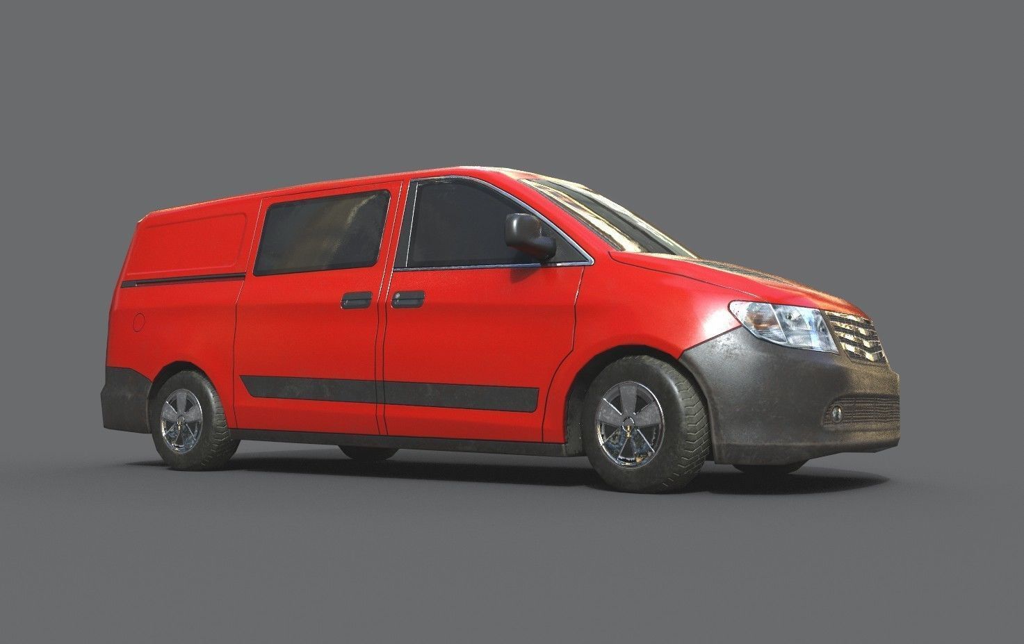 3D model Generic Minivan Red VR / AR / low-poly | CGTrader