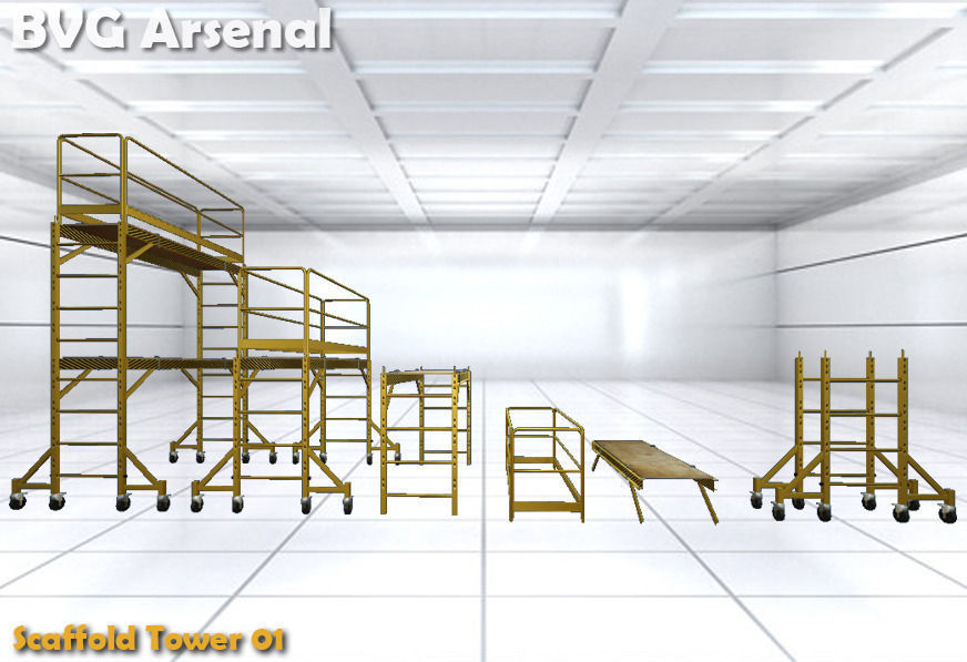 3D model Modular Scaffold - HQ VR / AR / low-poly | CGTrader