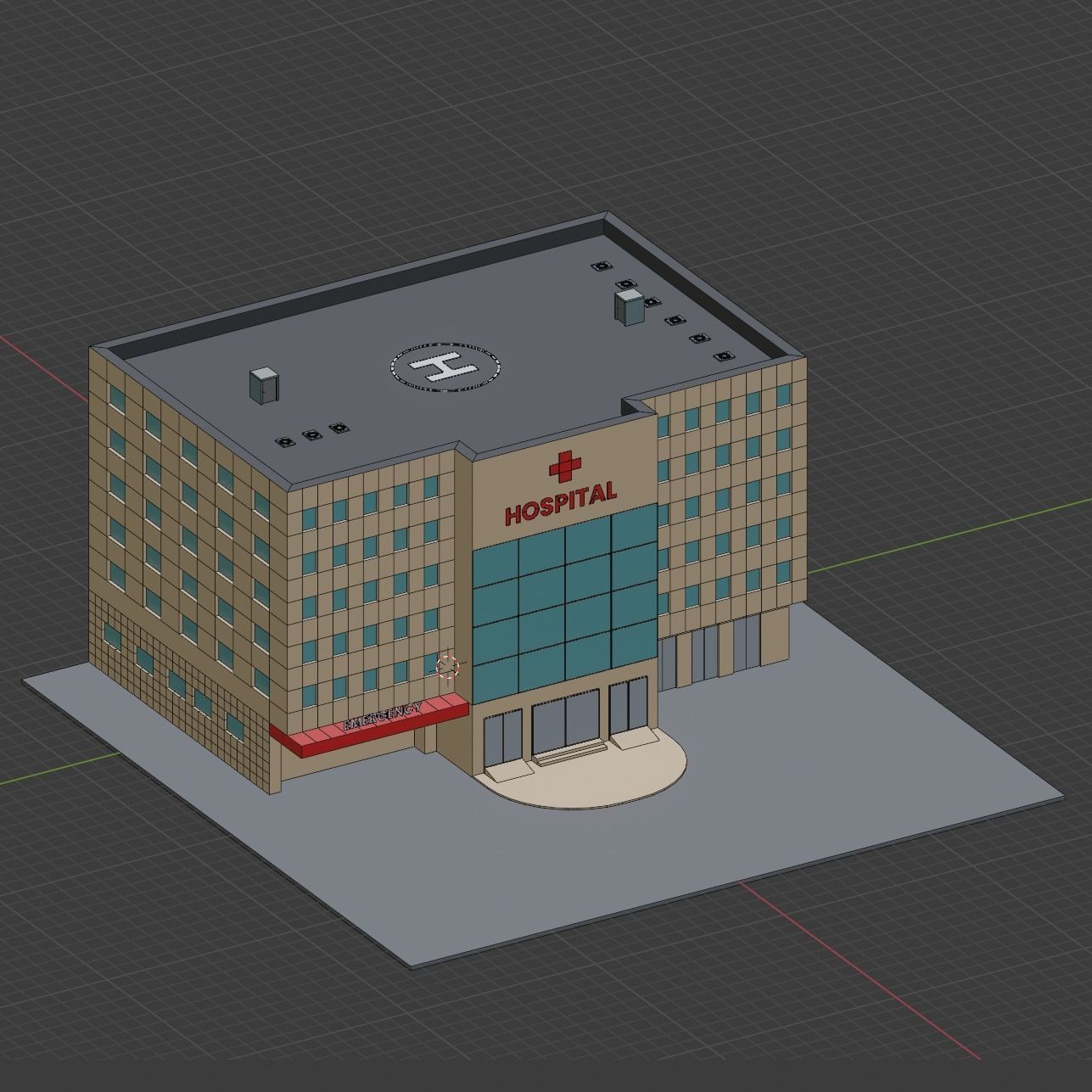 3D model Set of hospitals low-poly VR / AR / low-poly | CGTrader