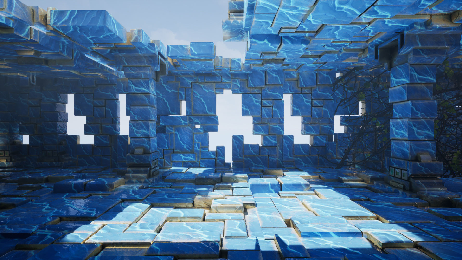 Modular Walls Fantasy free VR / AR / low-poly 3D model | CGTrader