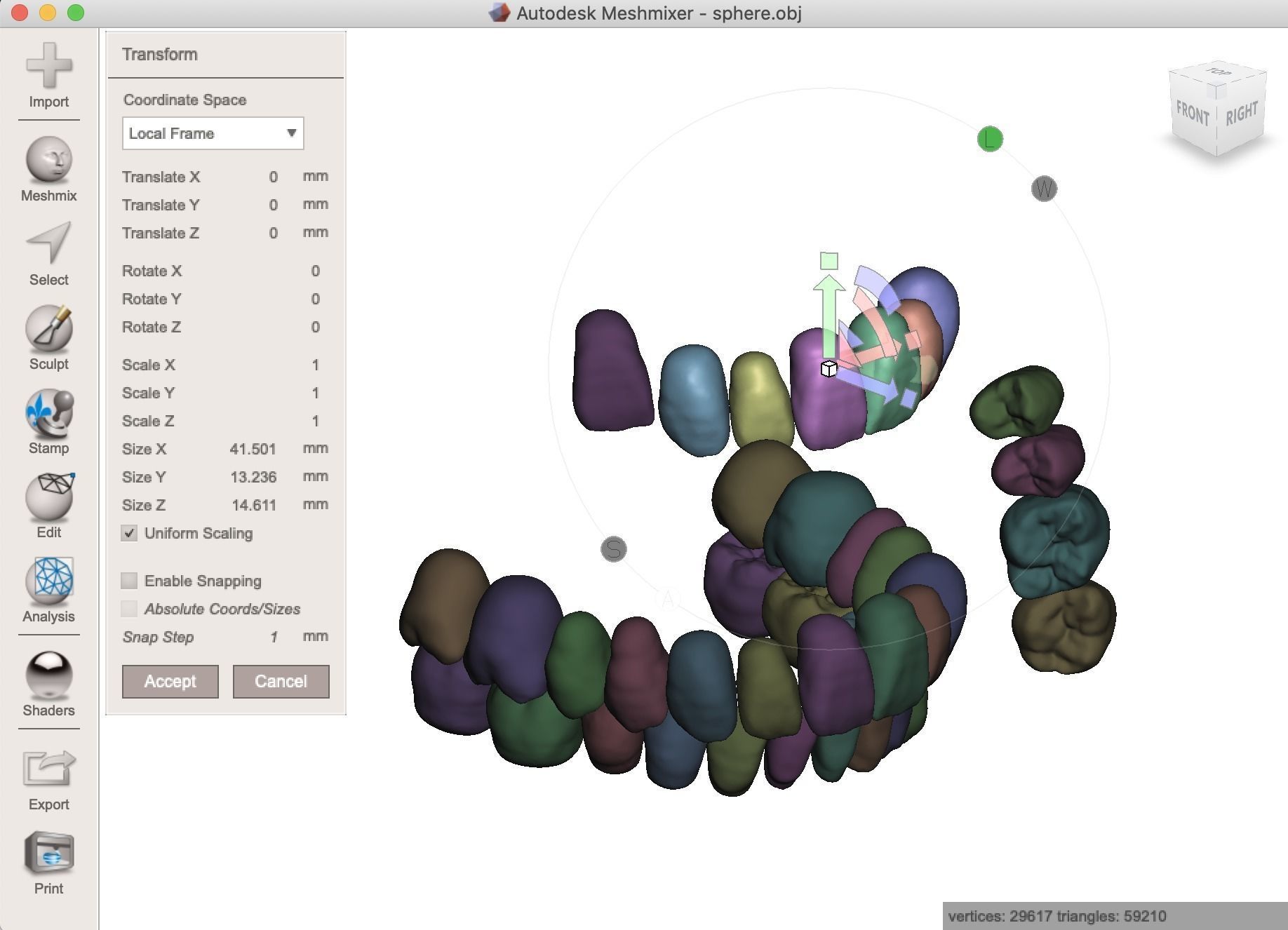 D002 Teeth Library for MeshMixer 3D model 3D printable | CGTrader