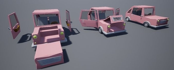 3D model Low Poly Cartoon Style Car VR / AR / low-poly | CGTrader
