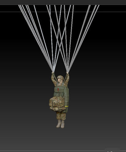 3D model US Army Paratrooper - Low Poly VR / AR / low-poly | CGTrader
