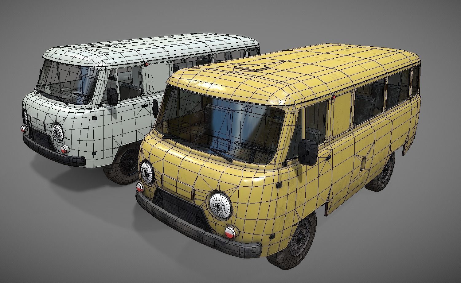 3D model Soviet era van low poly VR / AR / low-poly | CGTrader