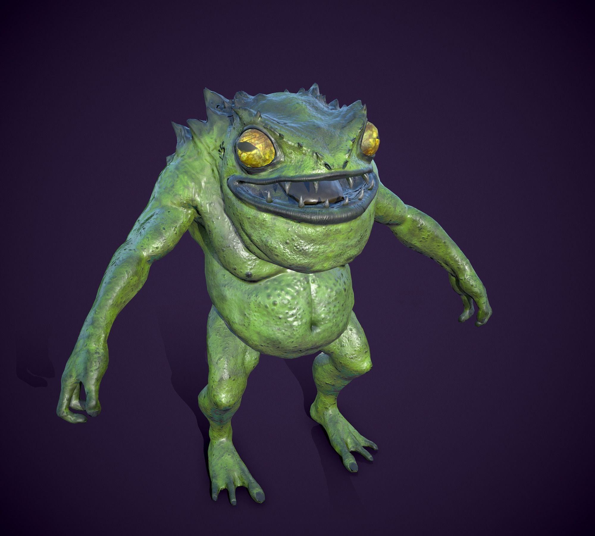 3D model Fat toad 3d lowpoly model VR / AR / low-poly | CGTrader