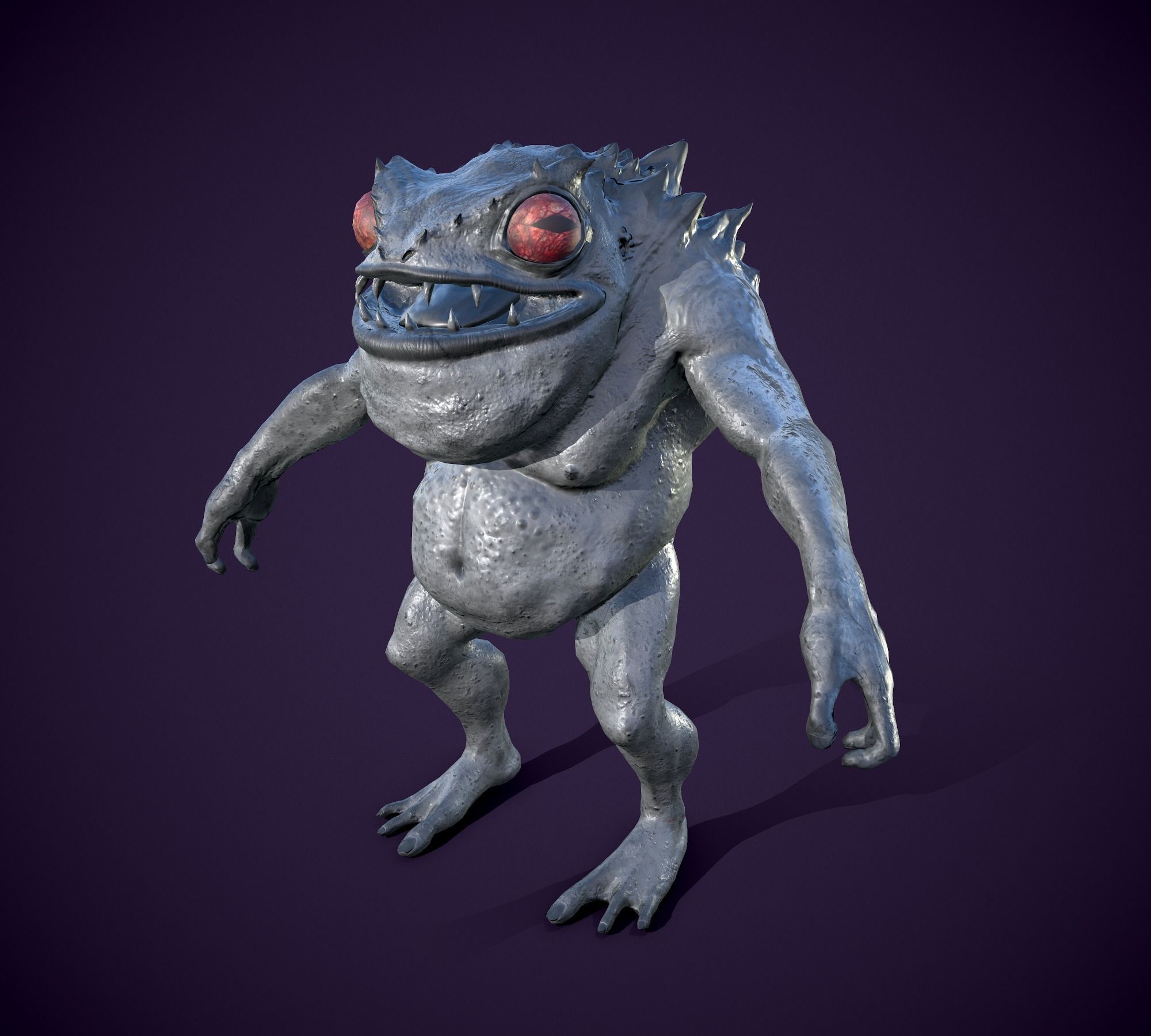 3D model Fat toad 3d lowpoly model VR / AR / low-poly | CGTrader