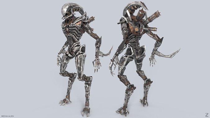 Mecha ALIEN metal alien 3D model | CGTrader