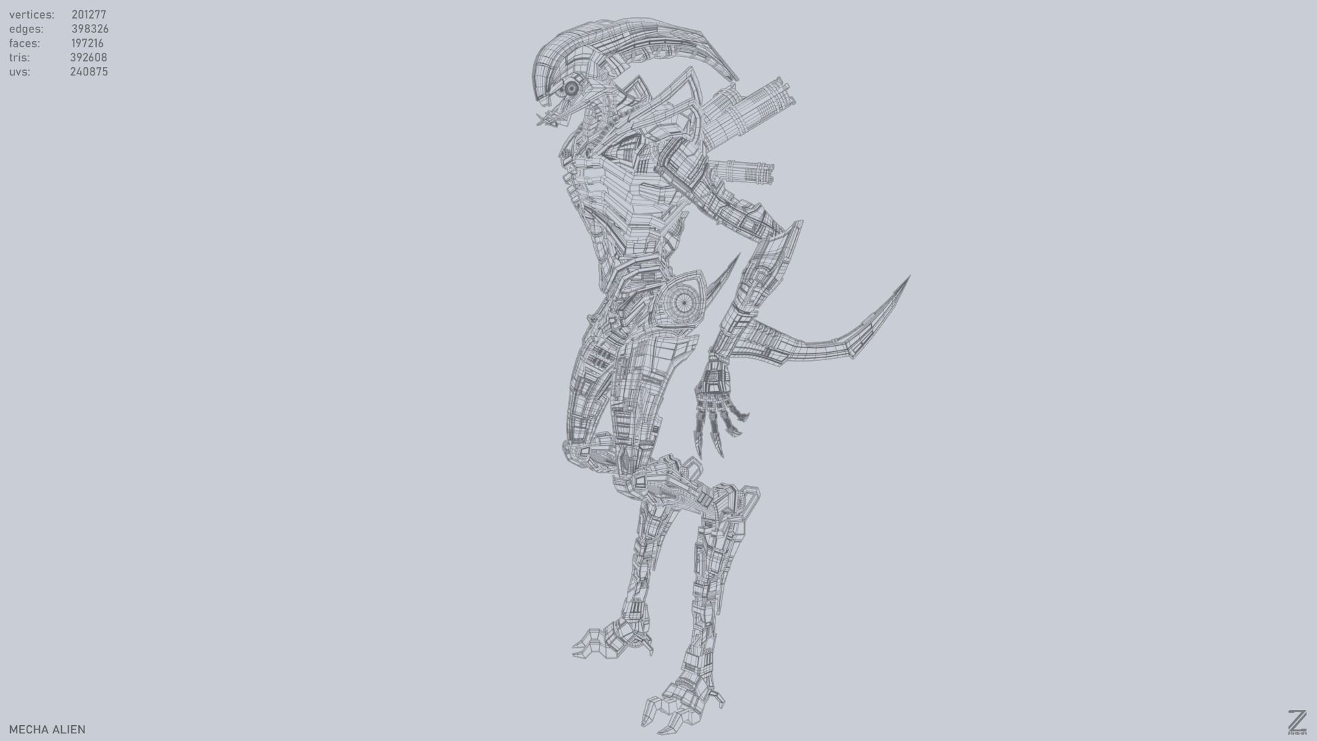 Mecha ALIEN metal alien 3D model | CGTrader