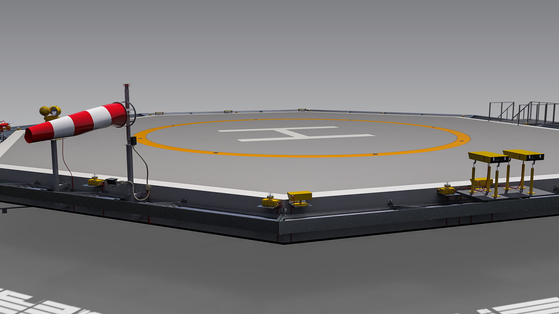 Octagonal Heliport 3D model | CGTrader
