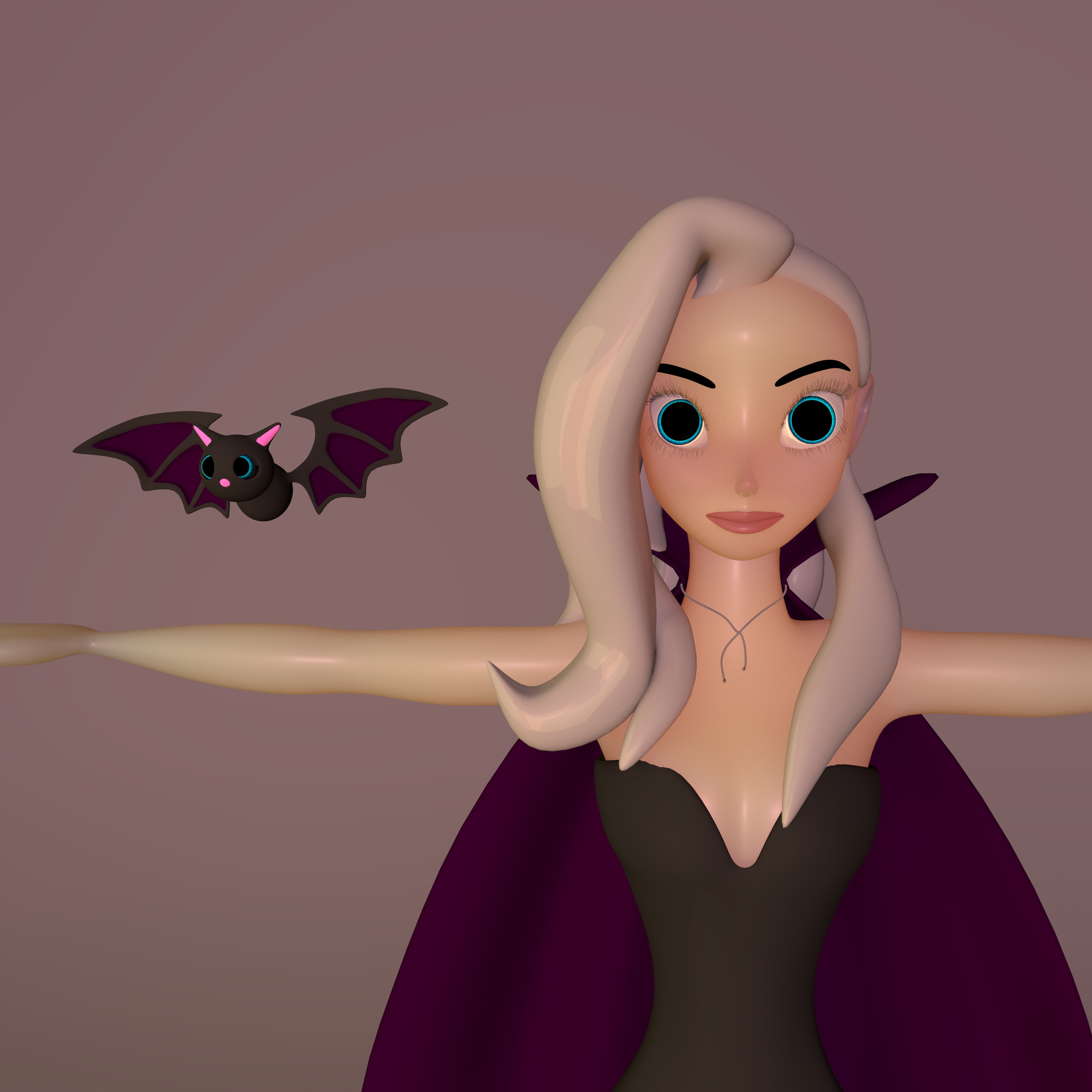 Violet 3d character model 3D model | CGTrader