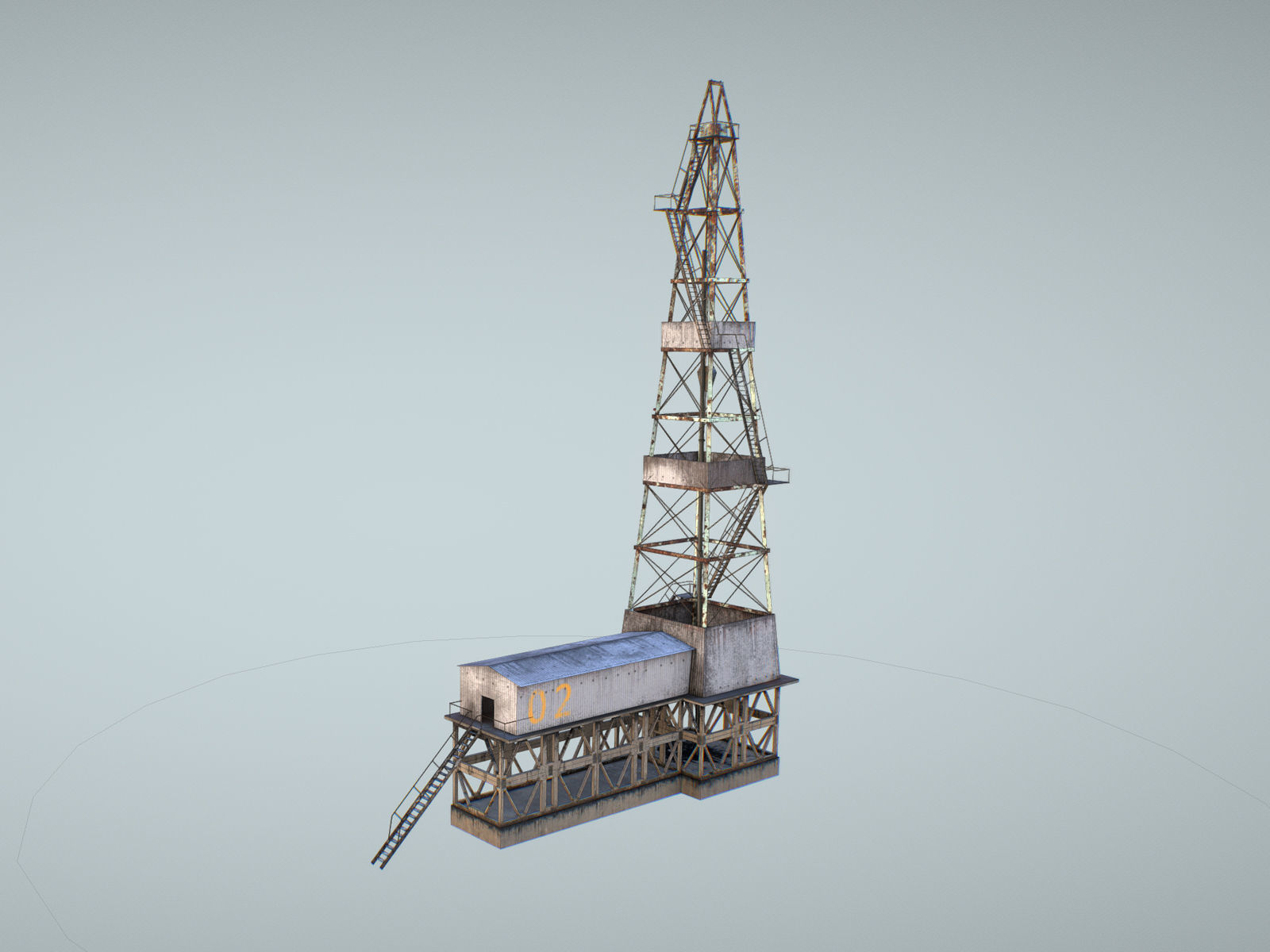 3D model Oil Derrick VR / AR / low-poly | CGTrader