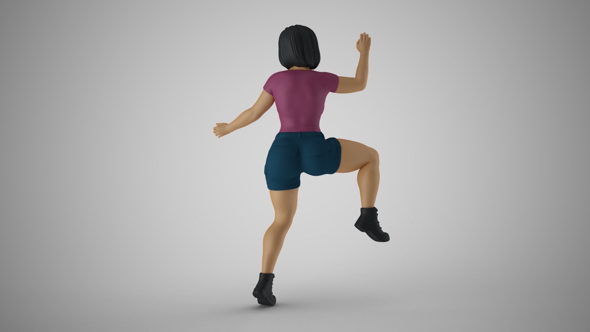 Woman Rock Climbing 3D model 3D printable | CGTrader