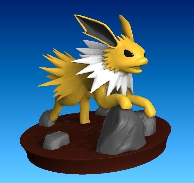 Jolteon Pokemon 3D model 3D printable | CGTrader