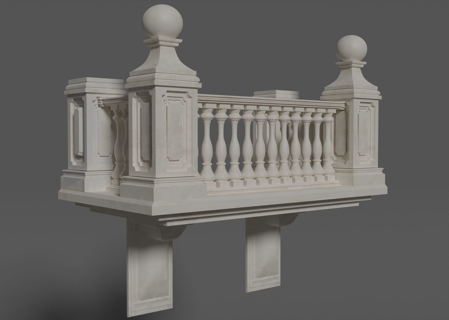 Decorative balcony 3D model | CGTrader