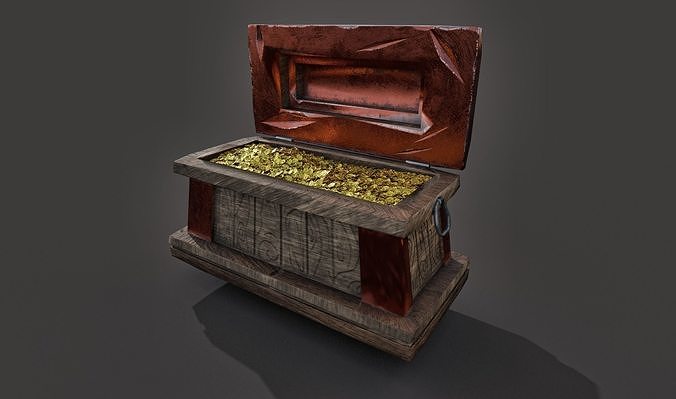 3D model Treasure Chest game asset VR / AR / low-poly | CGTrader