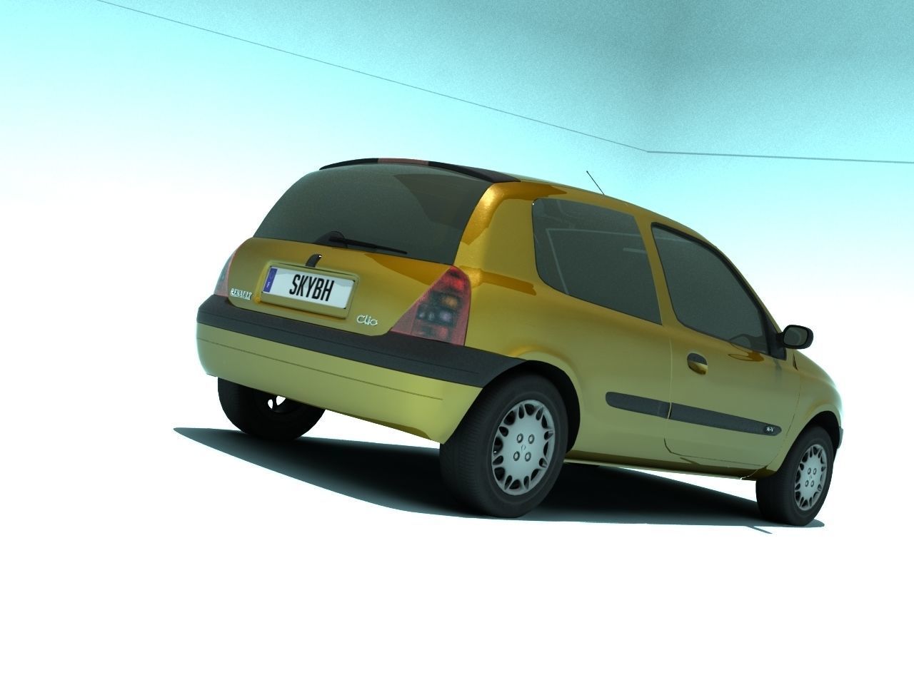 3D model Renault Clio II 1998 3 doors VR / AR / low-poly | CGTrader