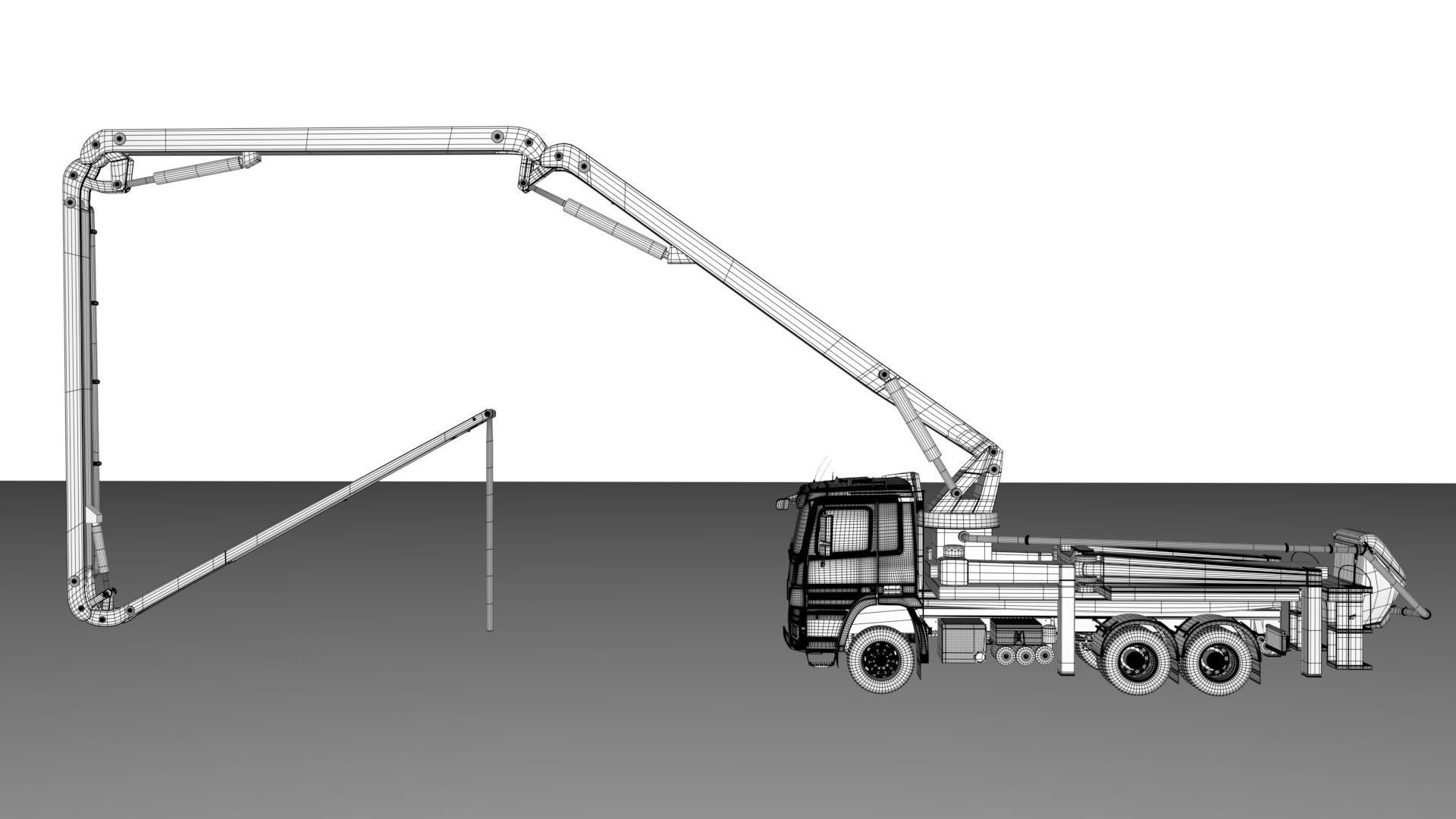 Concrete Pump Vehicle 3D model | CGTrader