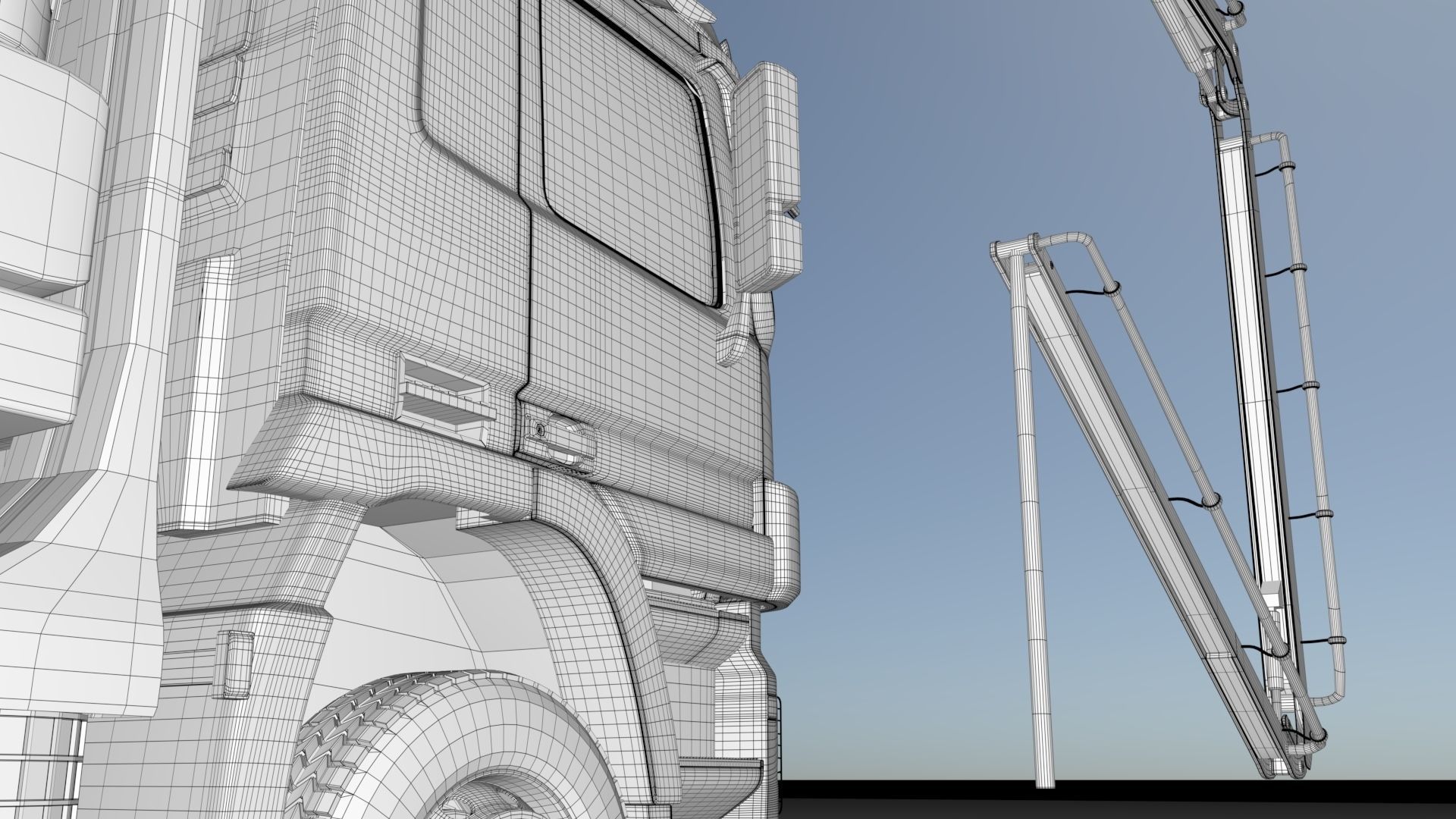 Concrete Pump Vehicle 3D model | CGTrader