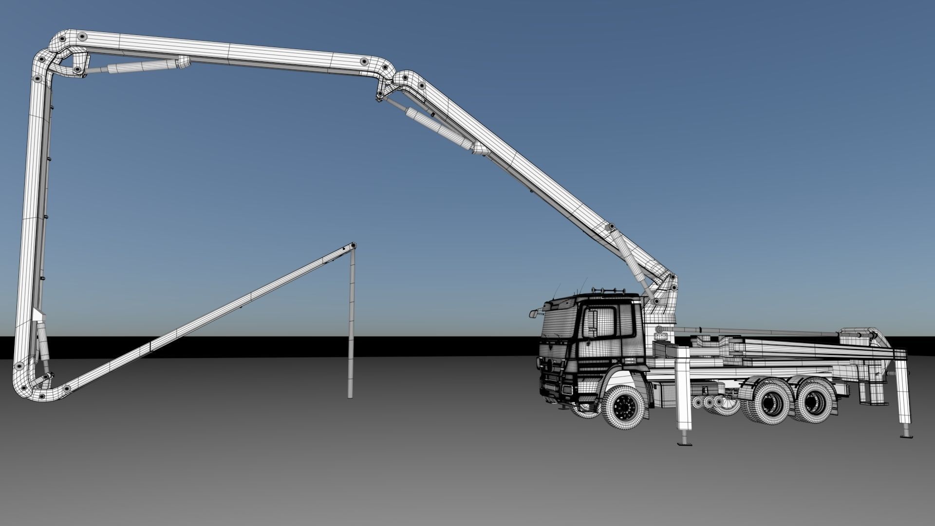 Concrete Pump Vehicle 3D model | CGTrader