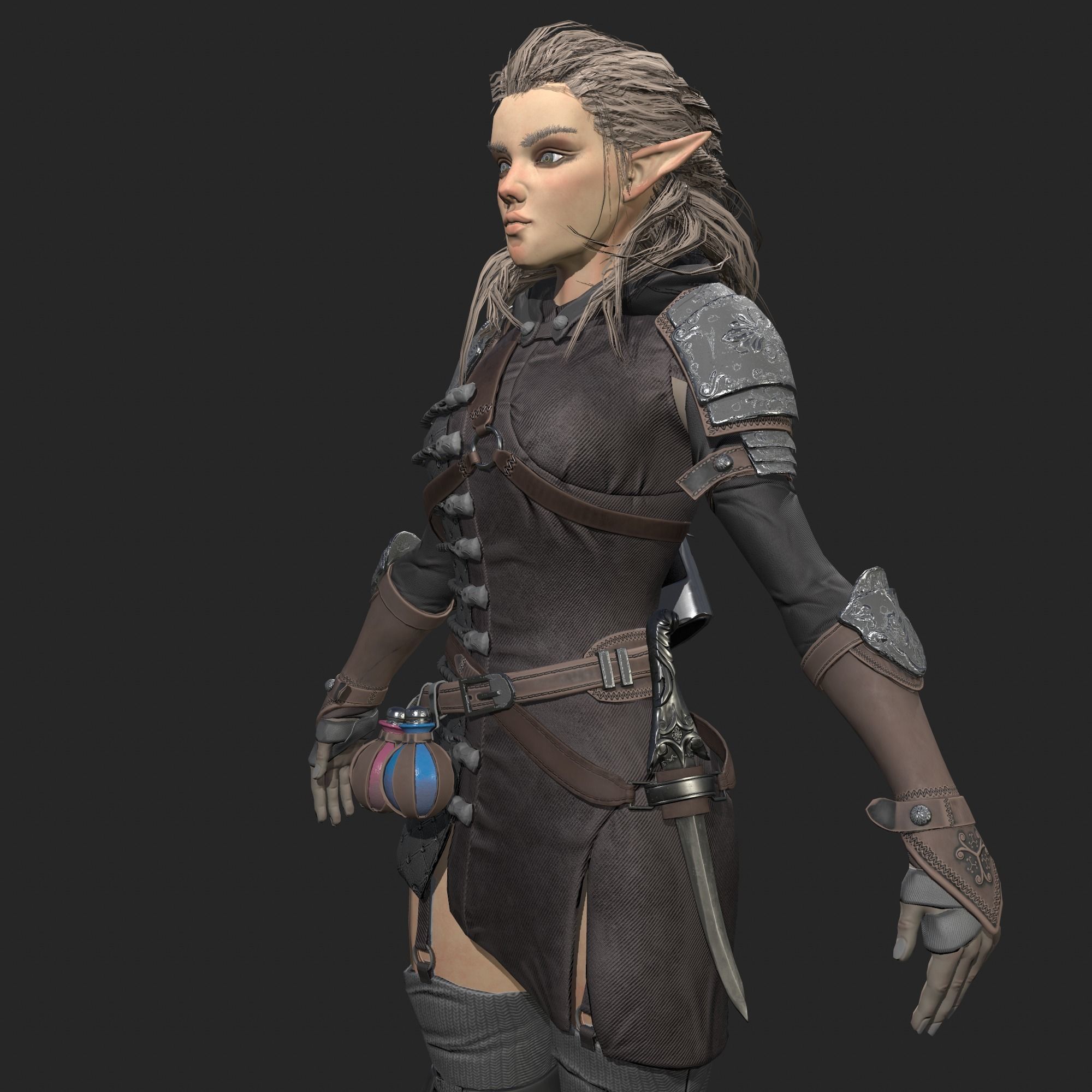 Elf Archer free VR / AR / low-poly 3D model | CGTrader