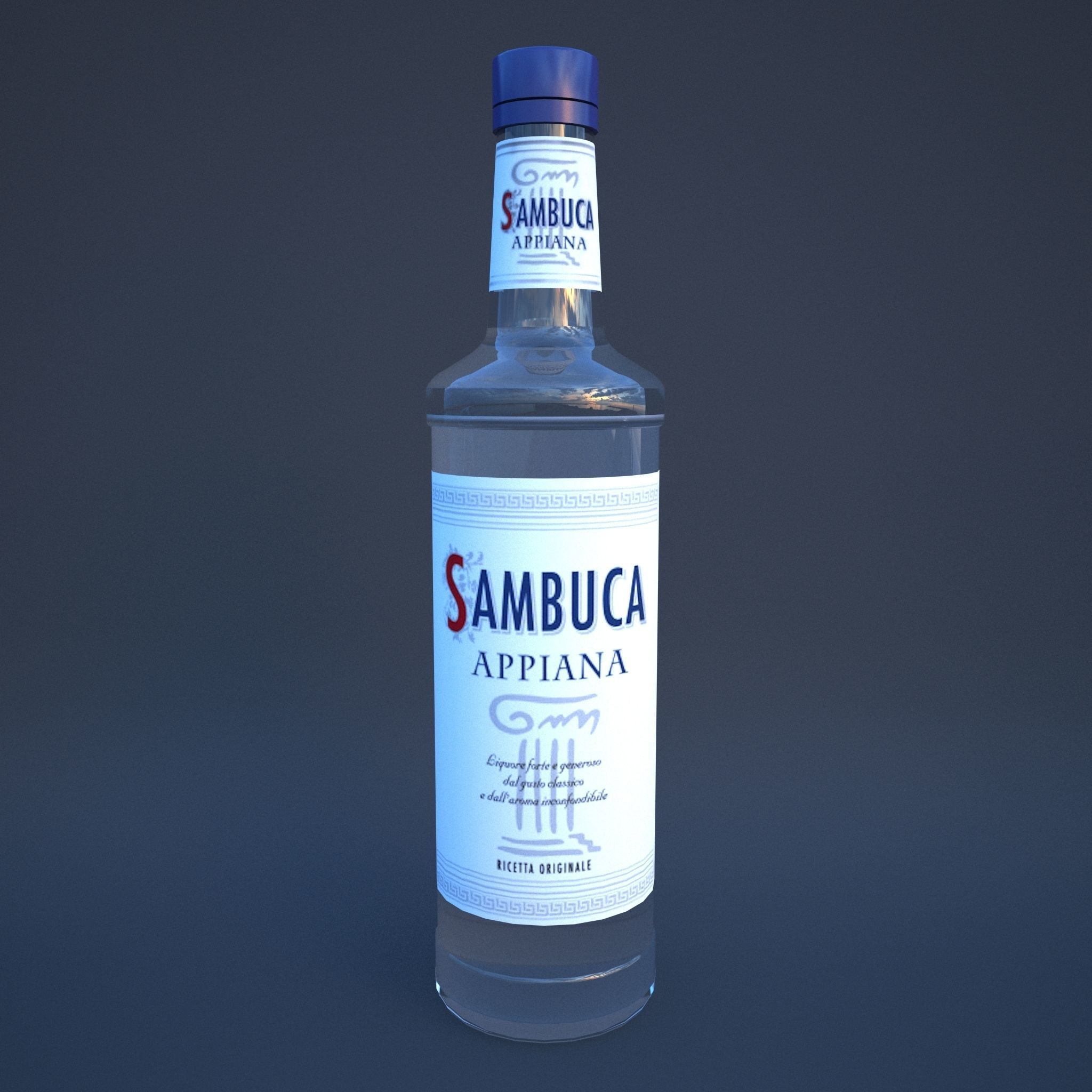 3D model Sambuca fire in glass VR / AR / low-poly | CGTrader
