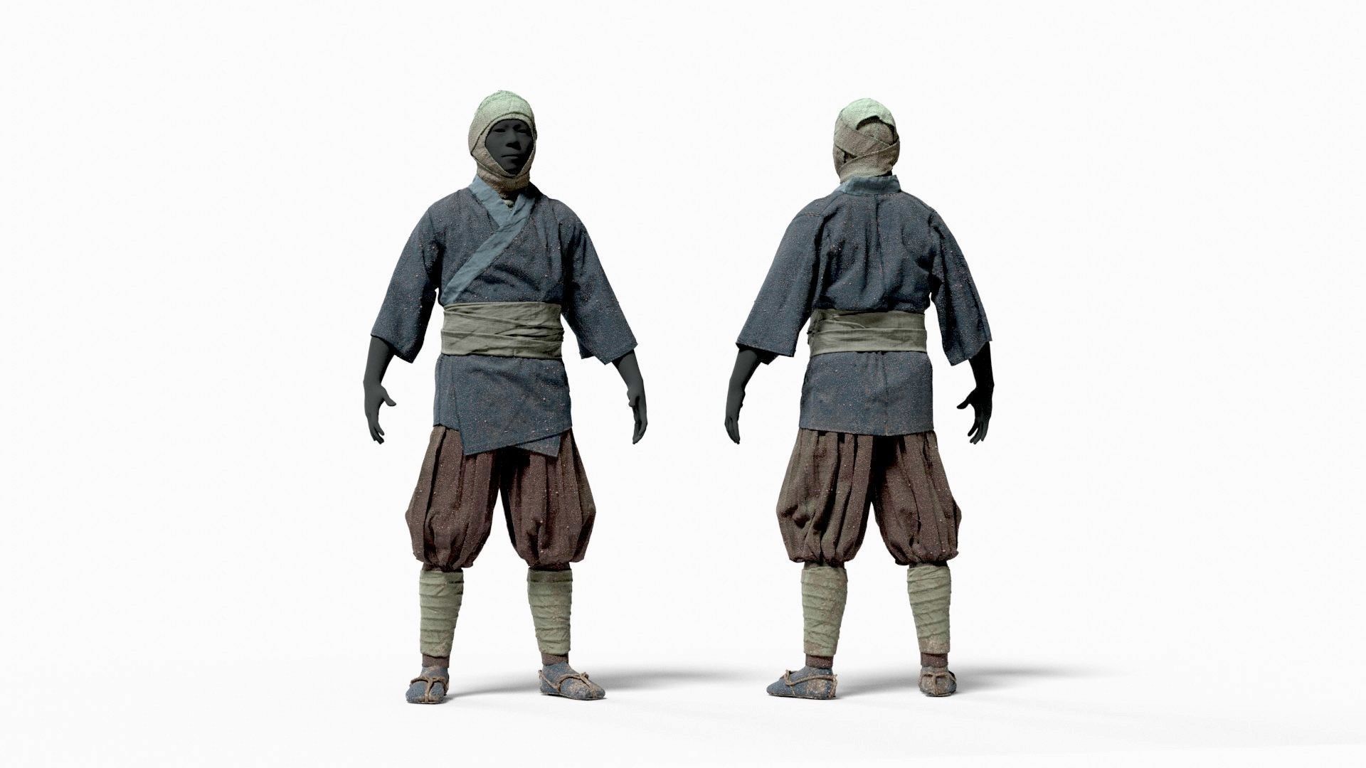 MEDIEVAL Japanese People 3D model | CGTrader