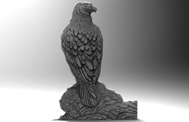 Falcon bas-relief CNC 3D model 3D printable | CGTrader