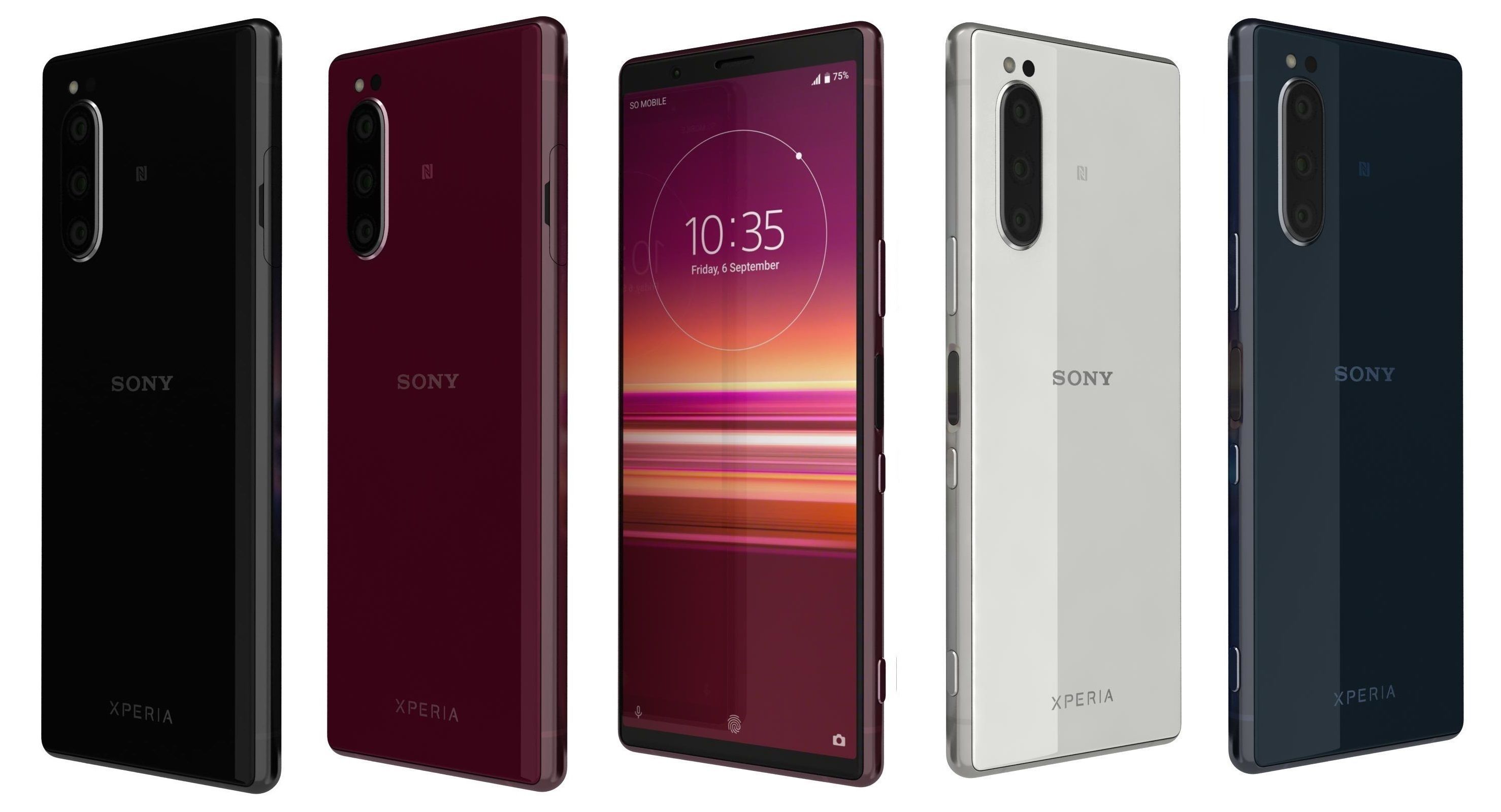 Sony Xperia 5 All Colors 3D model | CGTrader