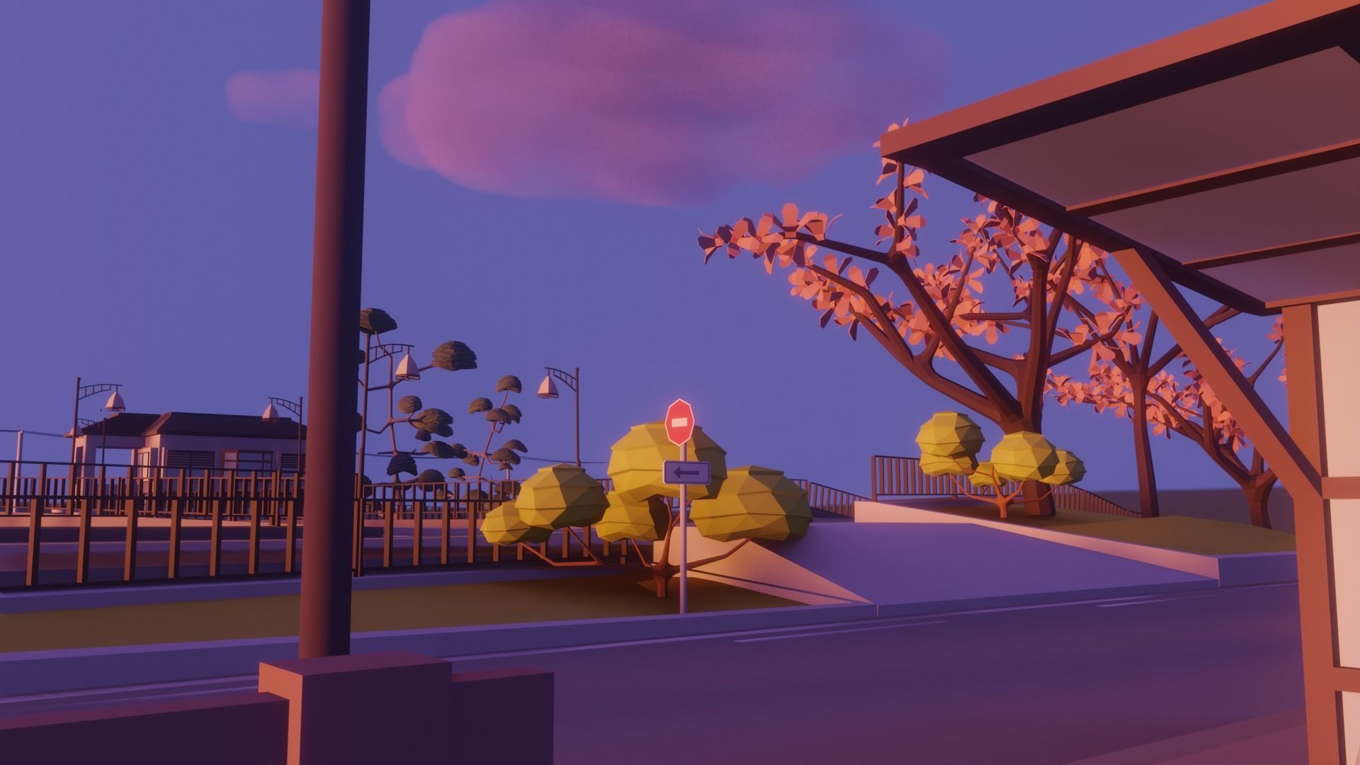 3D model Low poly japanese town VR / AR / low-poly | CGTrader