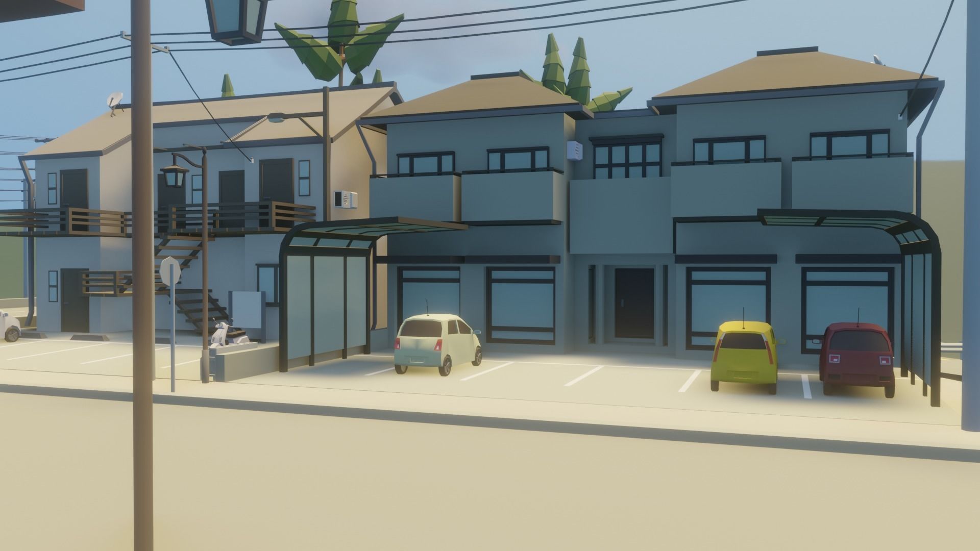 3D model Low poly japanese town VR / AR / low-poly | CGTrader