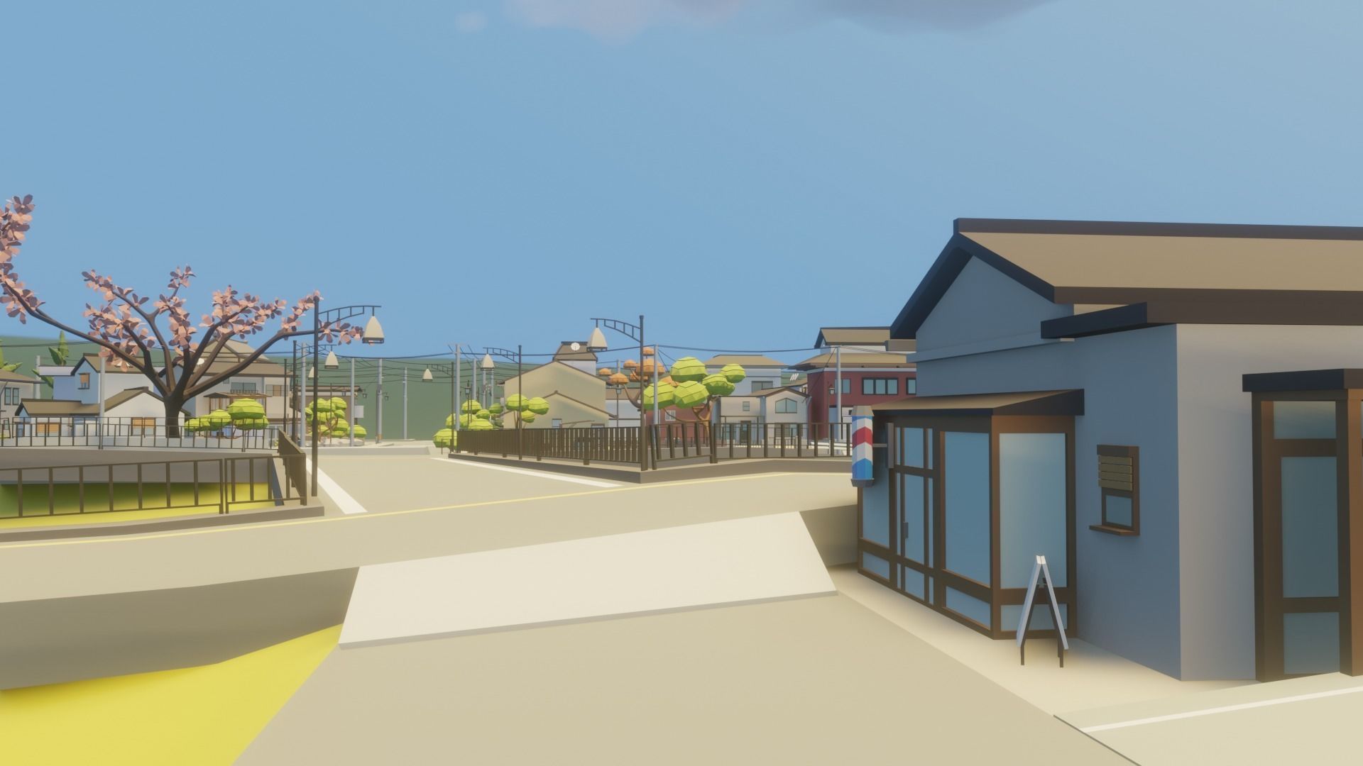 3D model Low poly japanese town VR / AR / low-poly | CGTrader