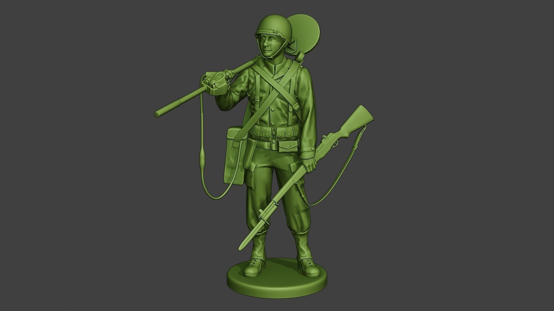 American engineer soldier ww2 Stand2 A9 3D model 3D printable | CGTrader