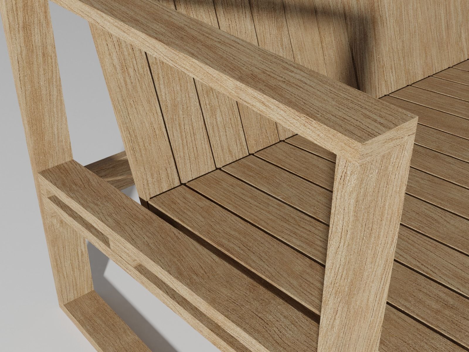 3D model BK12 lounge bench VR / AR / low-poly | CGTrader