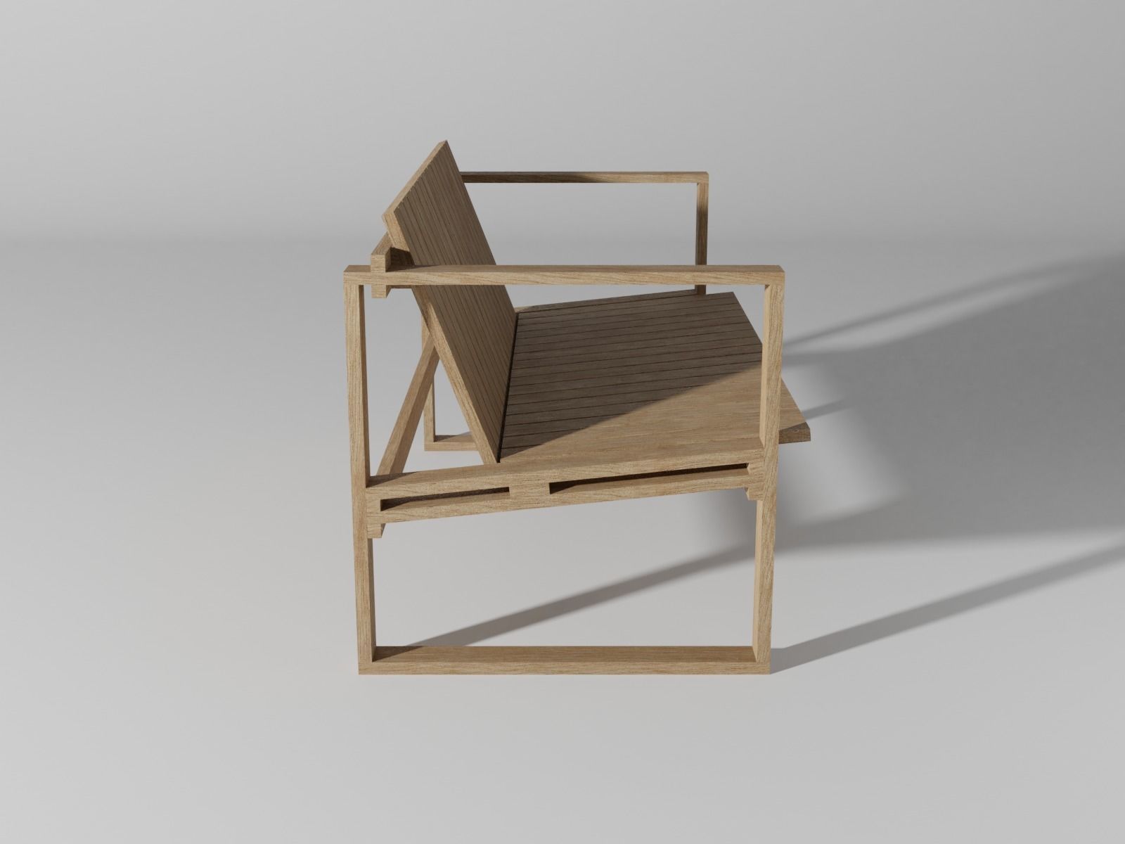 3D model BK12 lounge bench VR / AR / low-poly | CGTrader