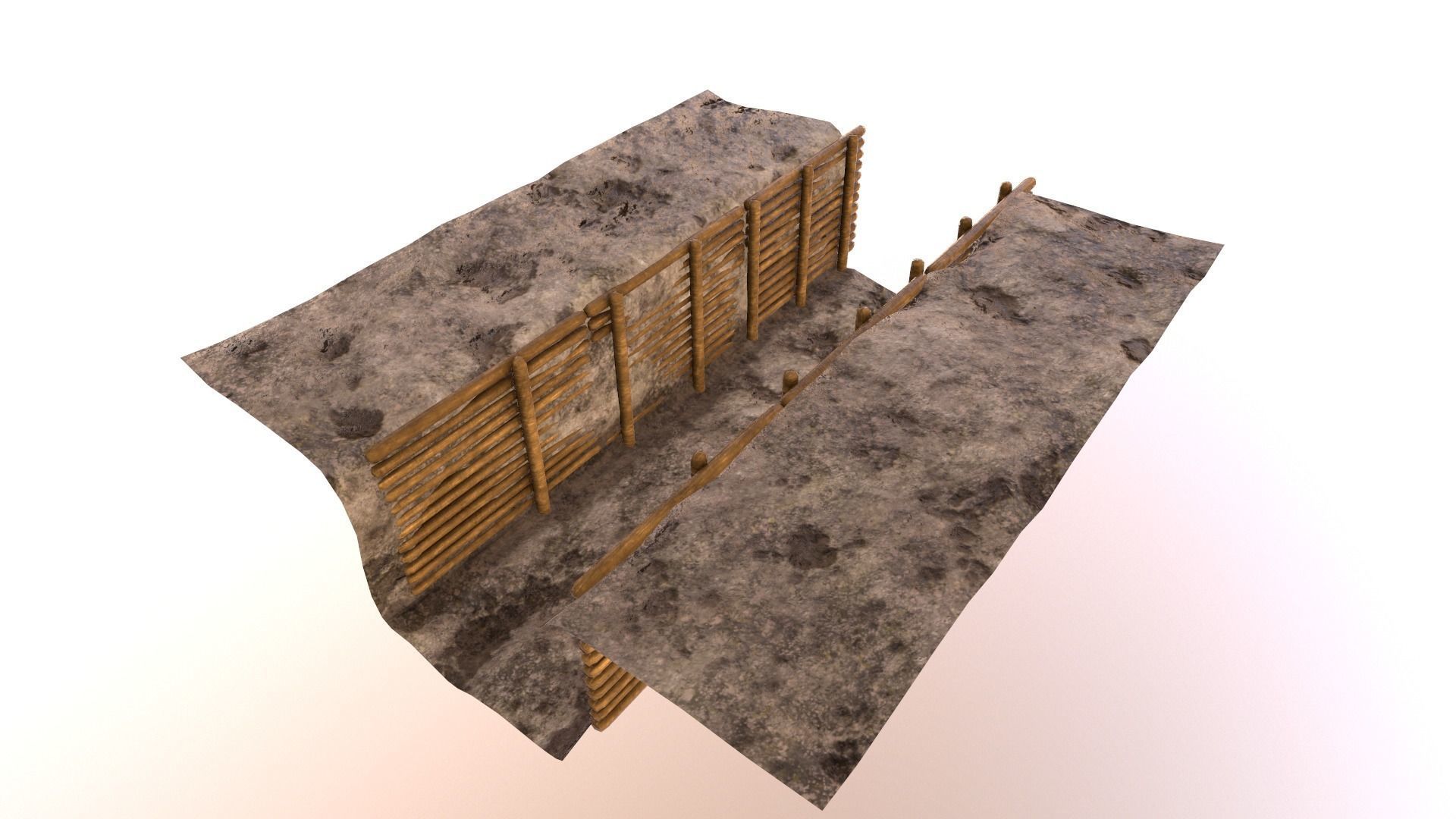 3D model ww1 trench VR / AR / low-poly | CGTrader