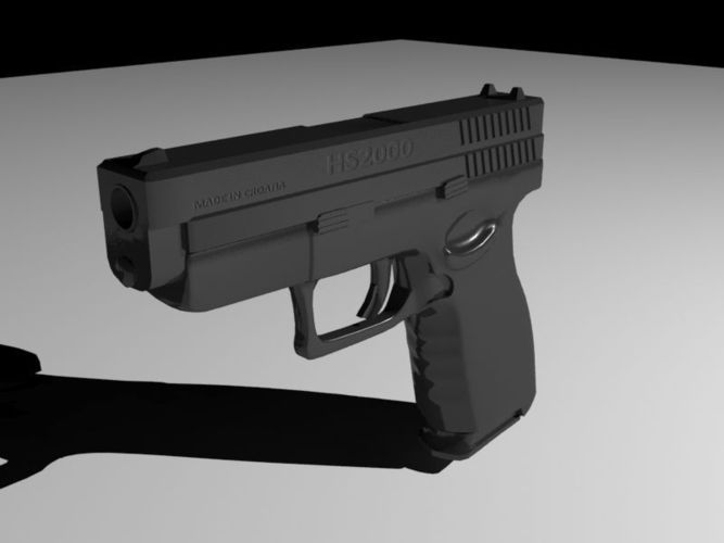 HS-2000 Croatian Pistol free VR / AR / low-poly 3D model | CGTrader
