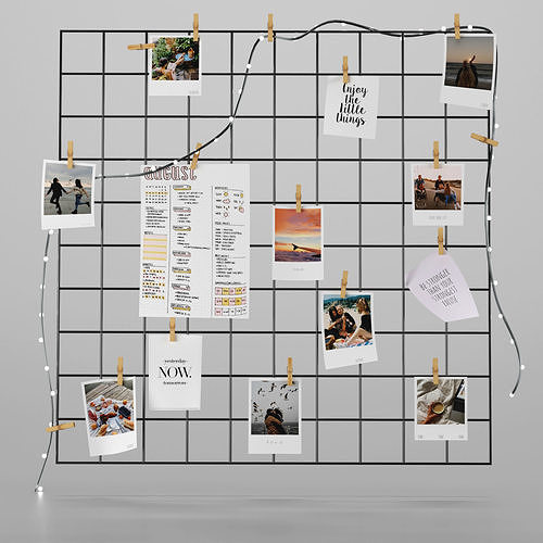 Moodboard 3D model | CGTrader