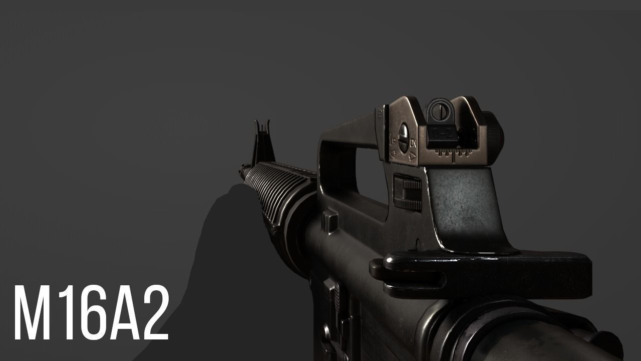 3D model M16A2 and M203 VR / AR / low-poly | CGTrader