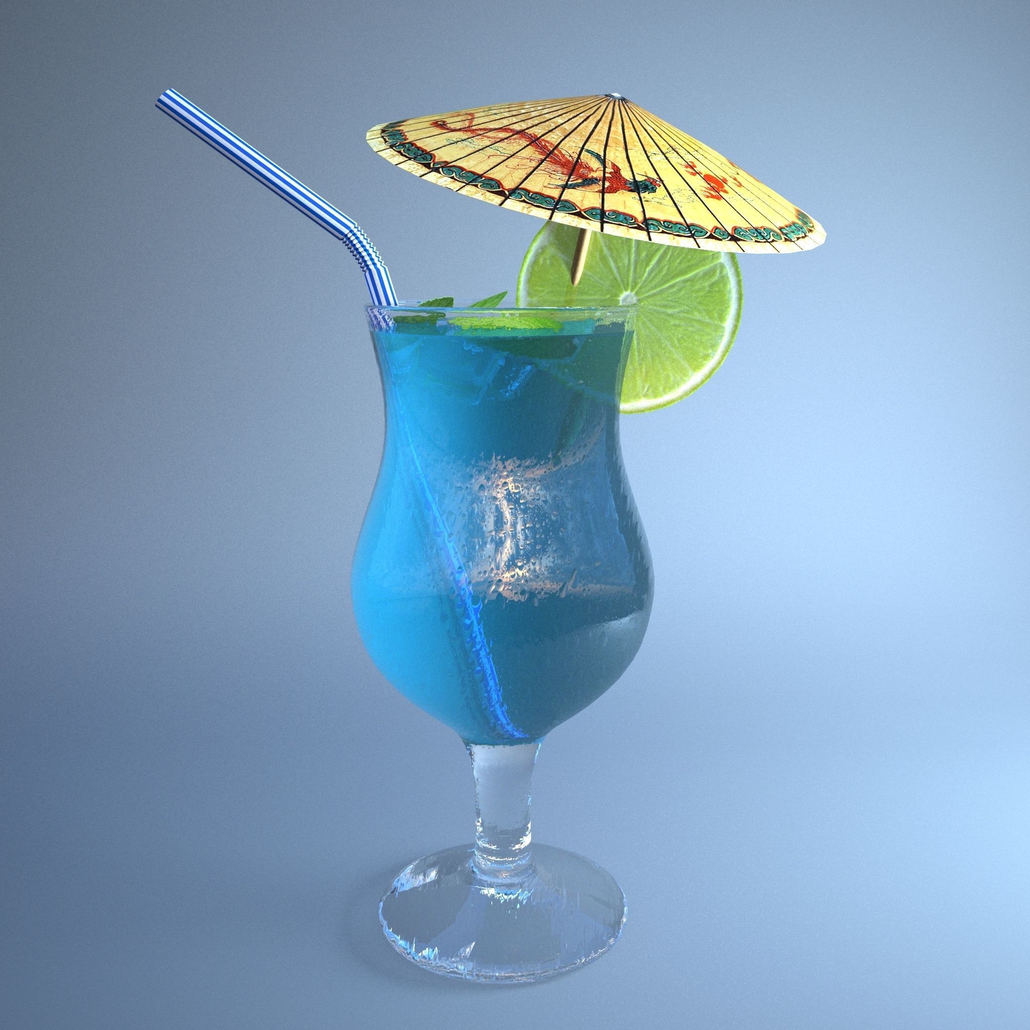 3D model cocktail drink with umbrella VR / AR / low-poly | CGTrader