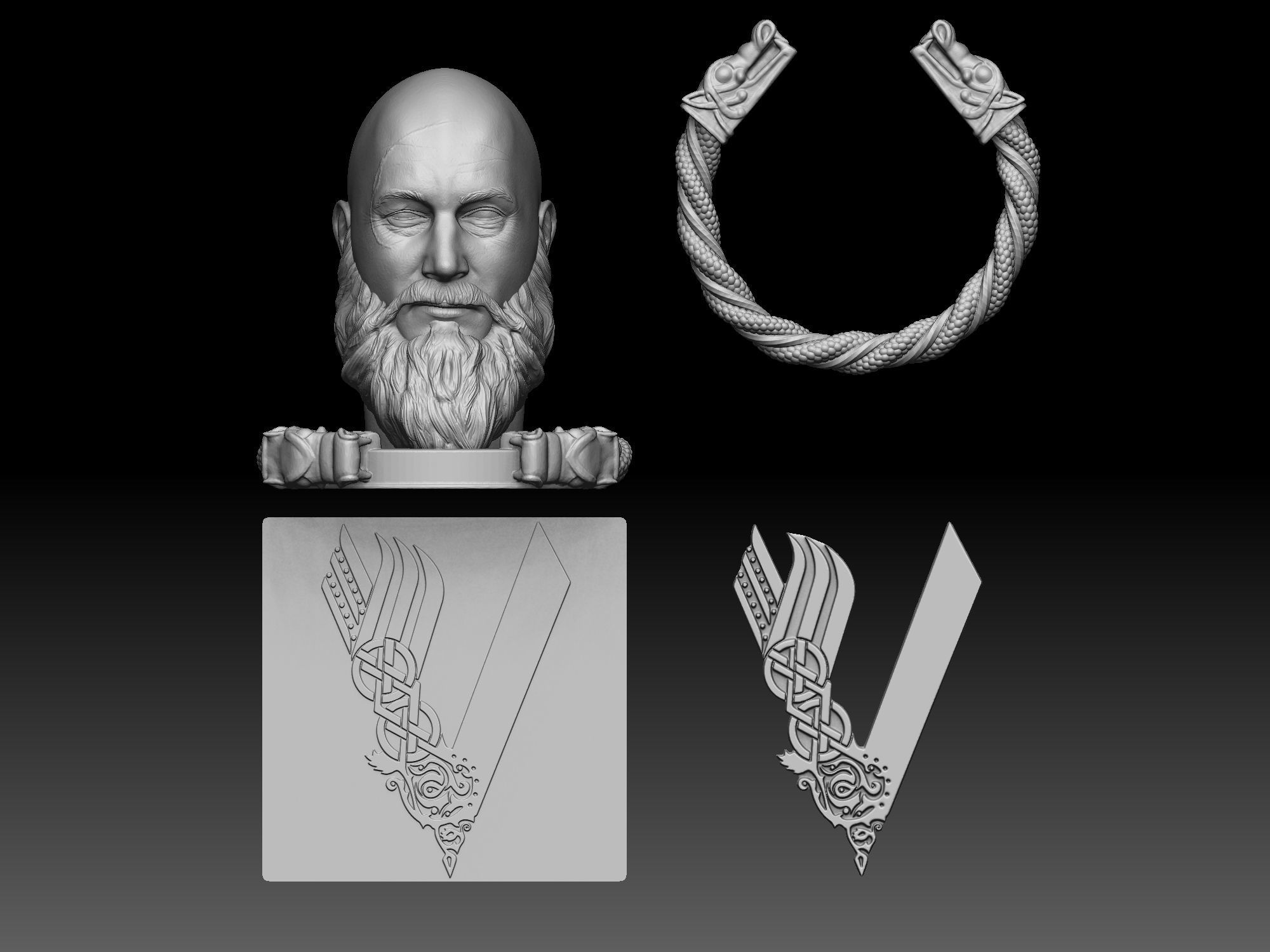 ragnar lothbrok 3D model 3D printable | CGTrader