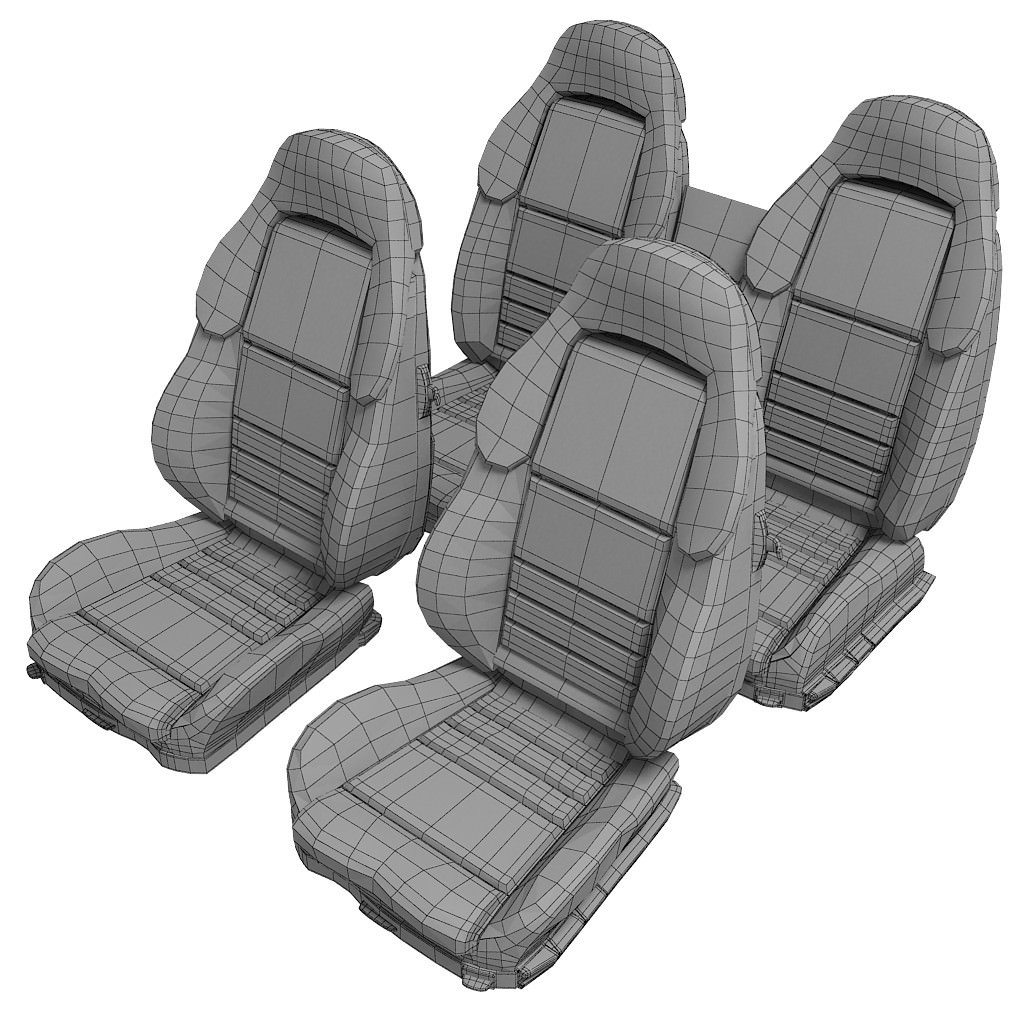 Car Seat set 3D model | CGTrader
