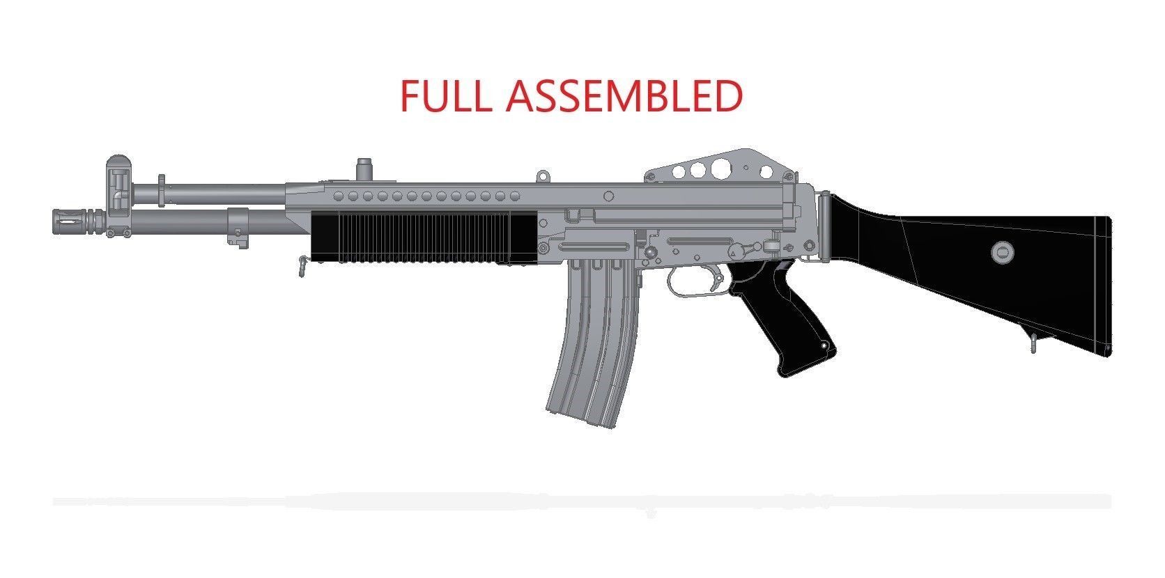 Stoner 63 carbine 3D model | CGTrader