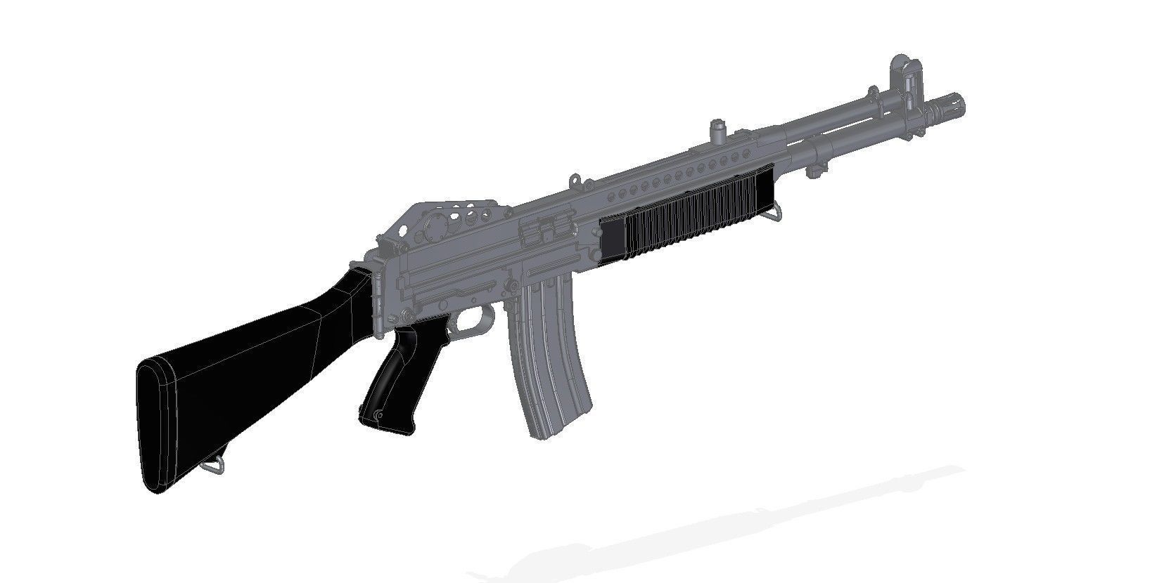 Stoner 63 carbine 3D model | CGTrader