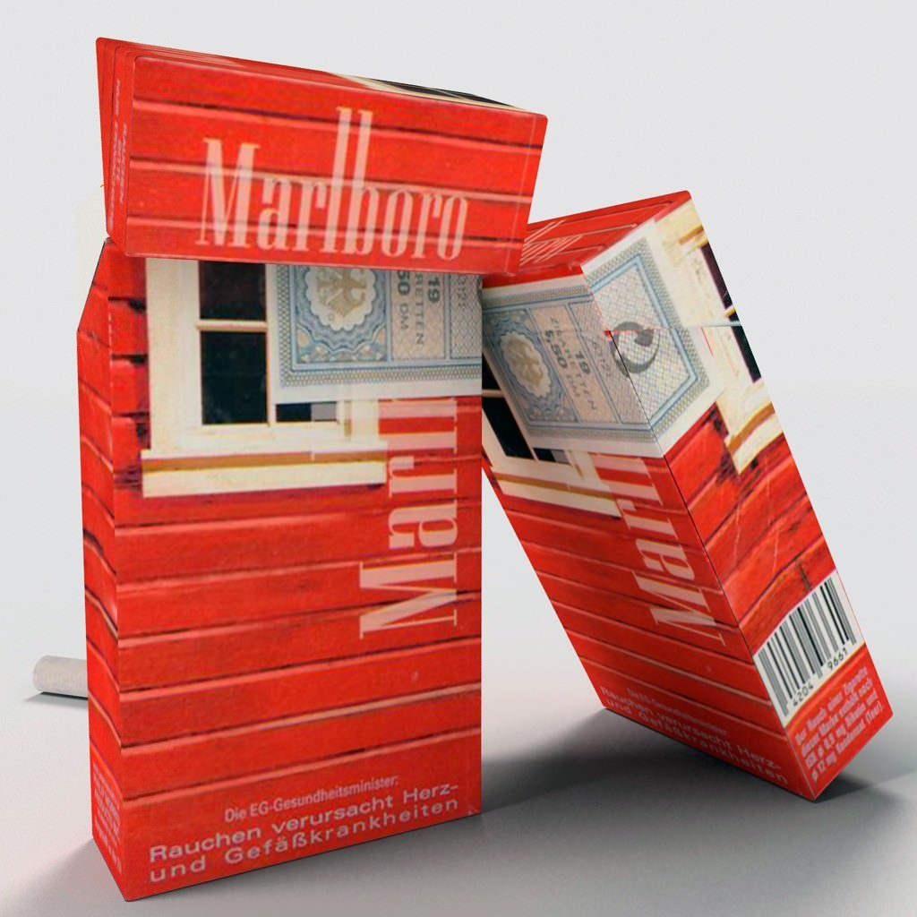 Marlboro red limited cigarette pack 3D model | CGTrader