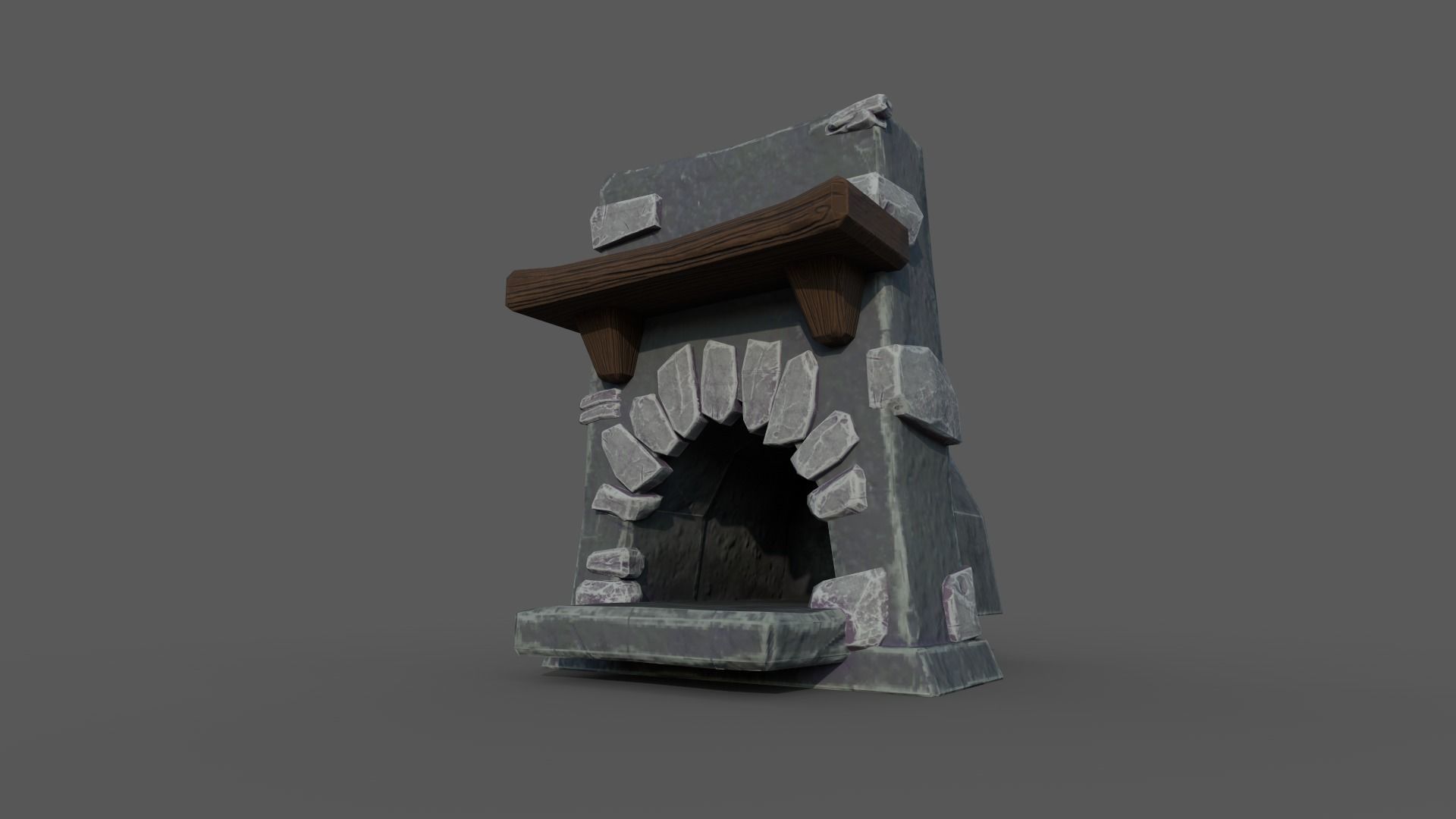 3D model Stylized Fireplace VR / AR / low-poly | CGTrader