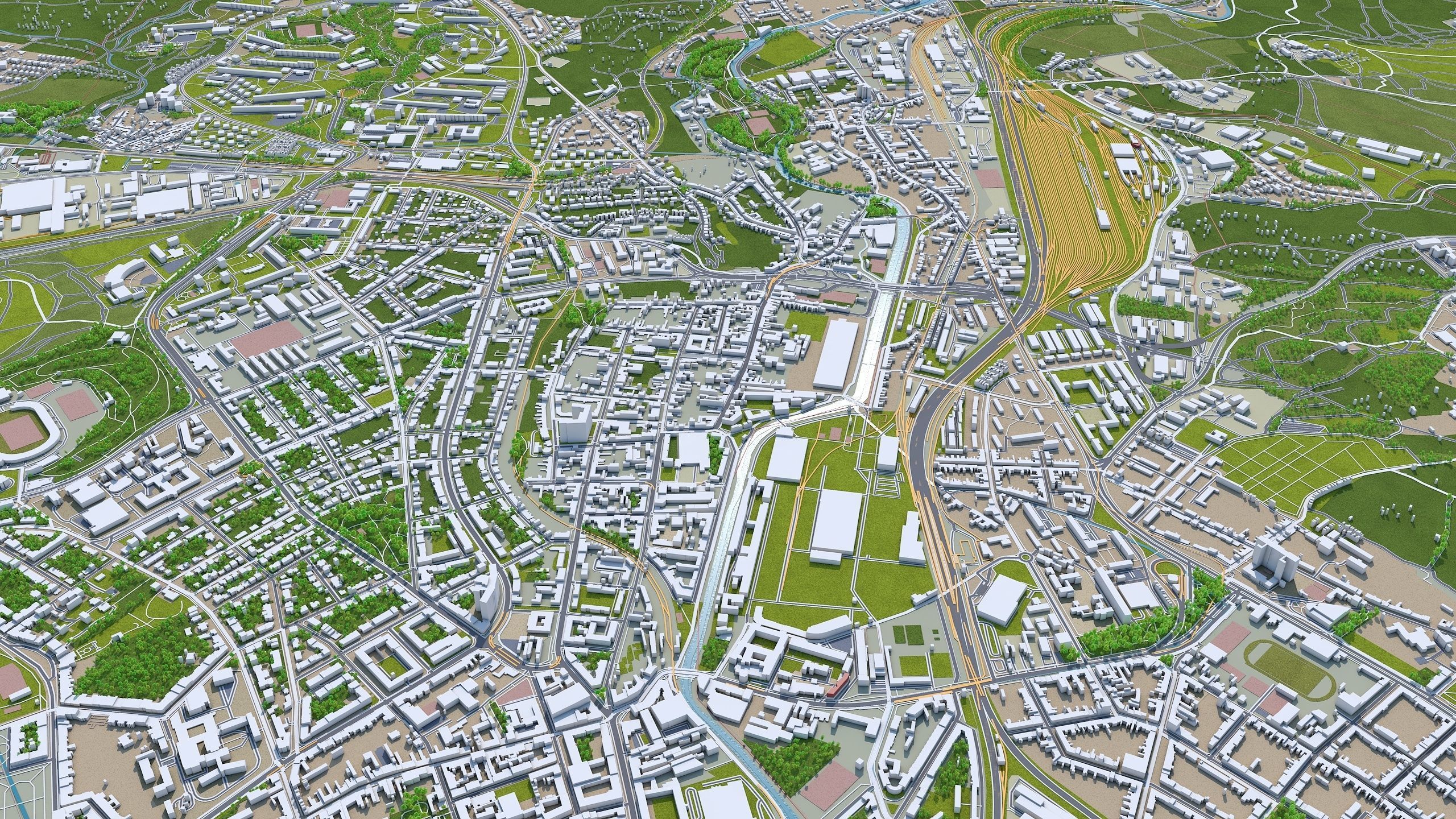 3D model Brno Czech Republic 40km VR / AR / low-poly | CGTrader